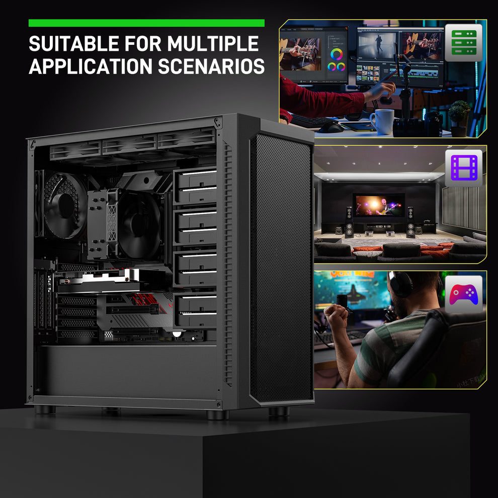 DARKROCK Classico Max Storage Master Case E-ATX Computer Case with 4x1 ...