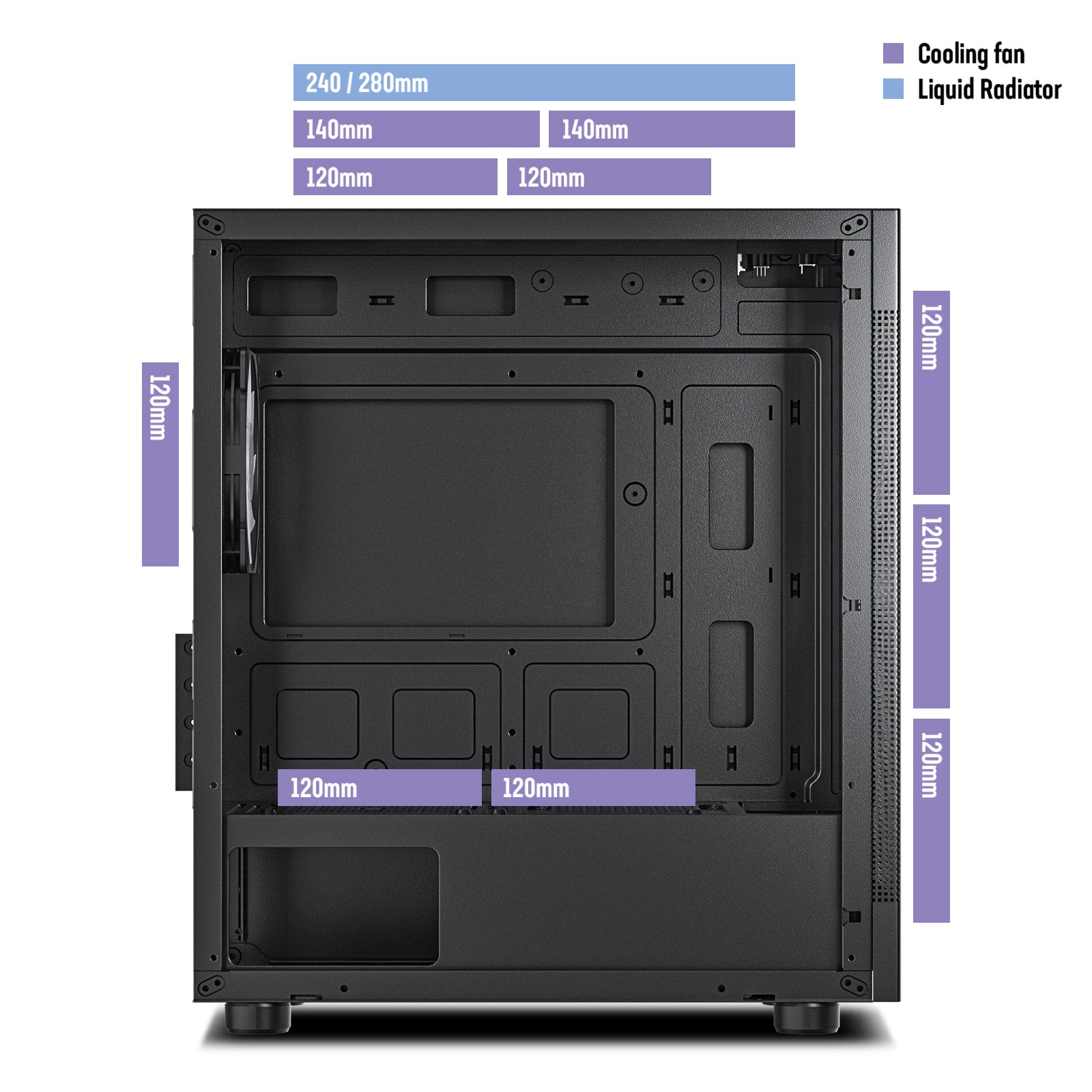 DARKROCK MH200 Black PC Computer Case for Office&Gaming Compact Mid-To ...